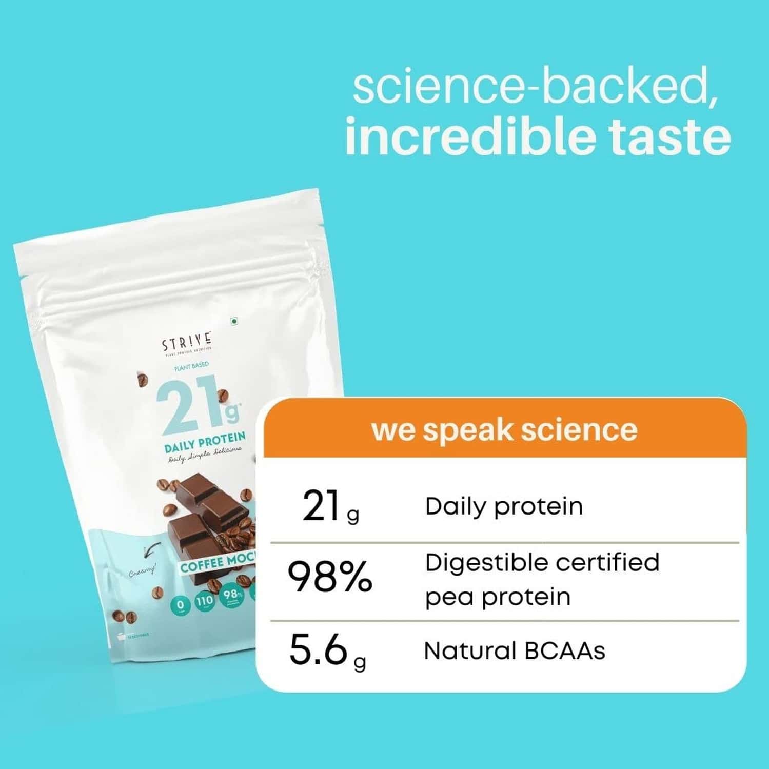 Buy STRIVE VEGAN 21G COMPLETE PROTEIN POWDER, COFFEE MOCHA FLAVOUR ...
