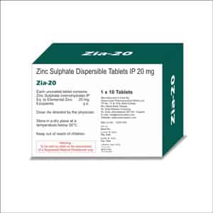 Buy WEST COAST ZIA-20 ZINC SULPHATE DISPERSIBLE TABLETS SUPPORTS BLOOD ...