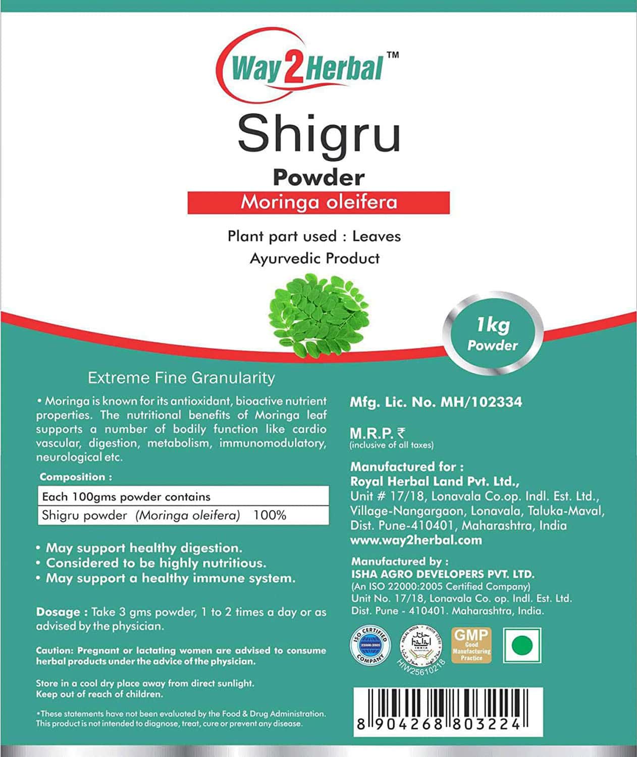 Buy WAY2HERBAL SHIGRU POWDER - 1 KG VALUE PACK OF 2 Online & Get Upto ...