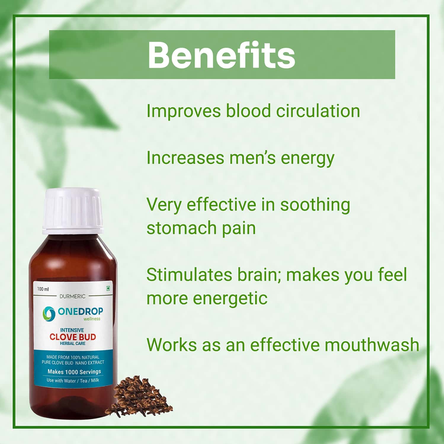 Buy DURMERIC ONEDROP INTENSIVE CLOVE BUD HERBAL DROPS- 100 ML Online ...