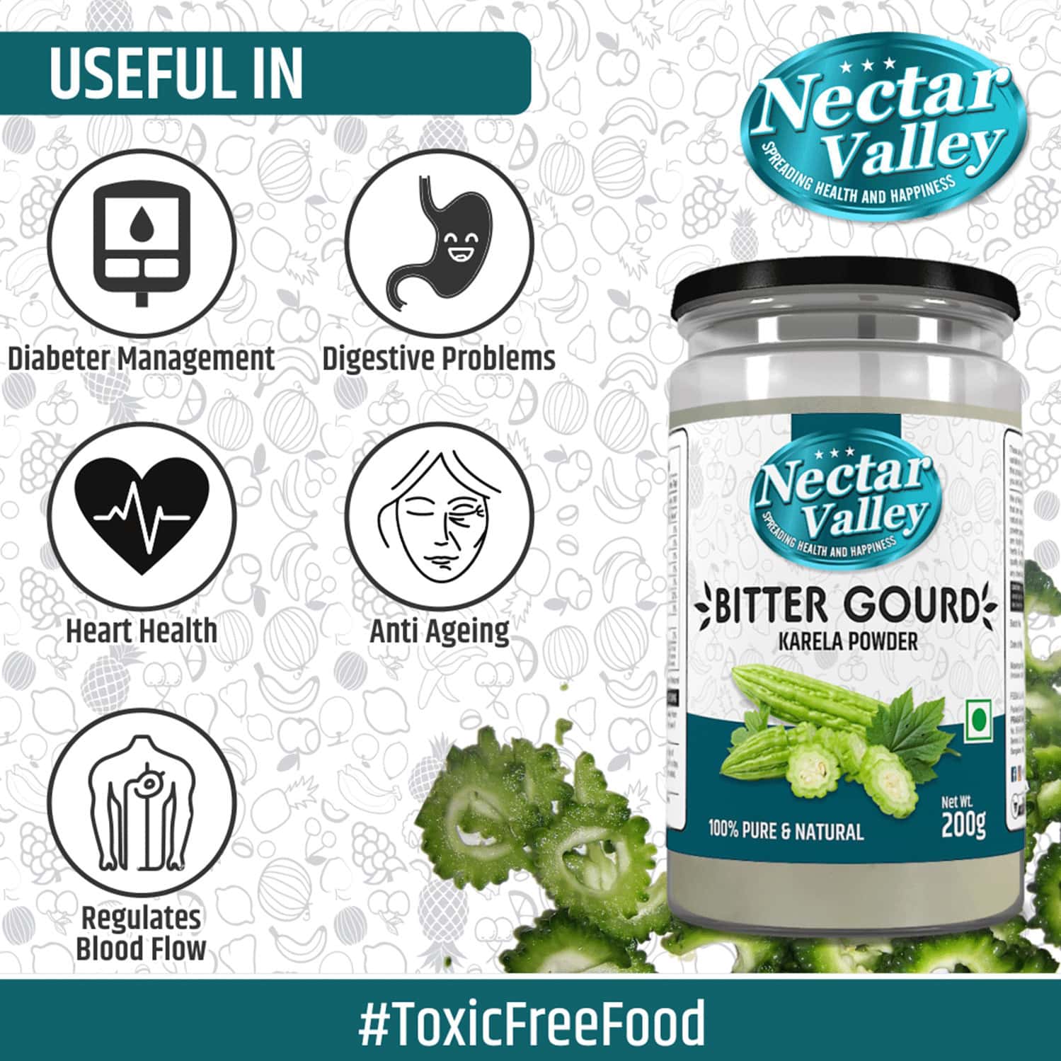 Buy NECTAR VALLEY KARELA POWDER / BITTER GOURD POWDER | FREE FROM TOXIC ...