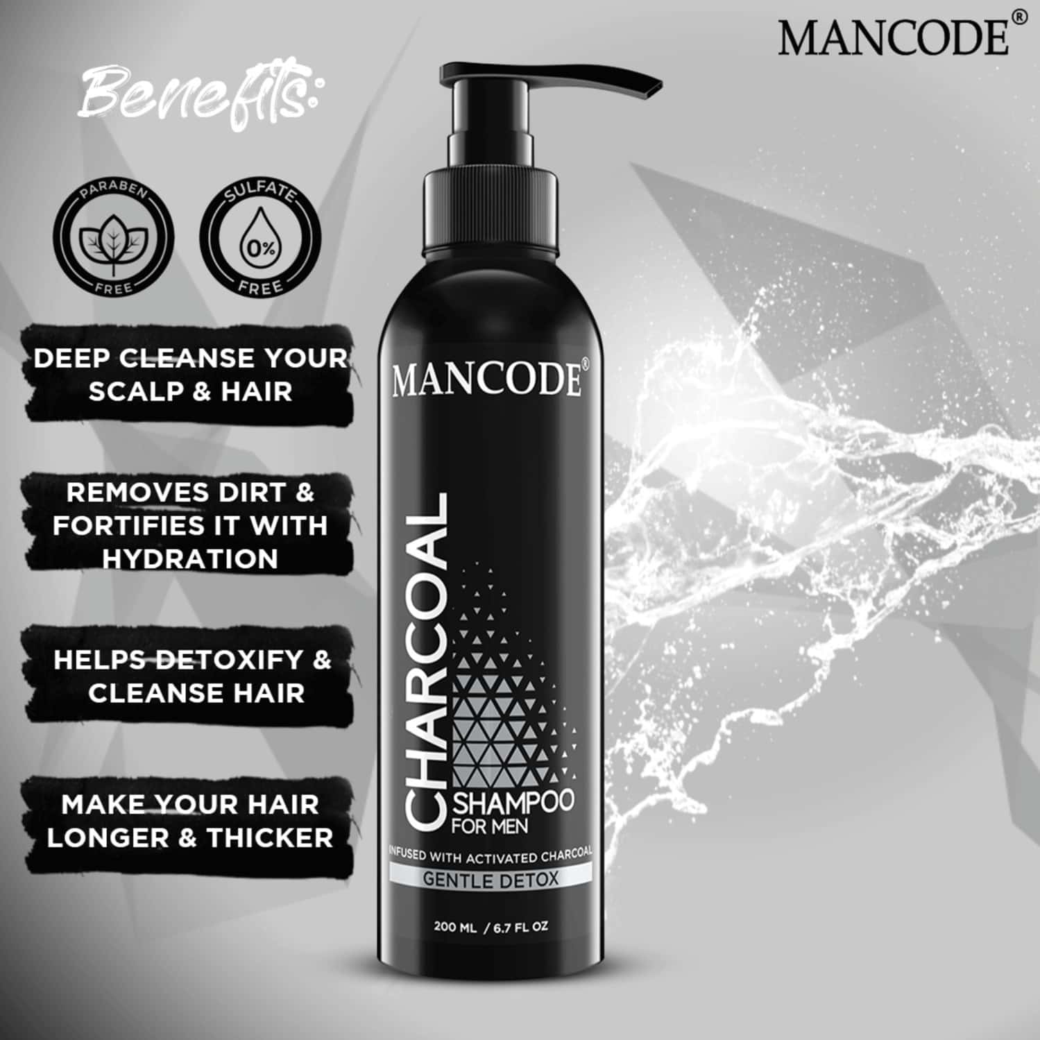 Buy MANCODE CHARCOAL SHAMPOO 200ML Online & Get Upto 60% OFF at PharmEasy