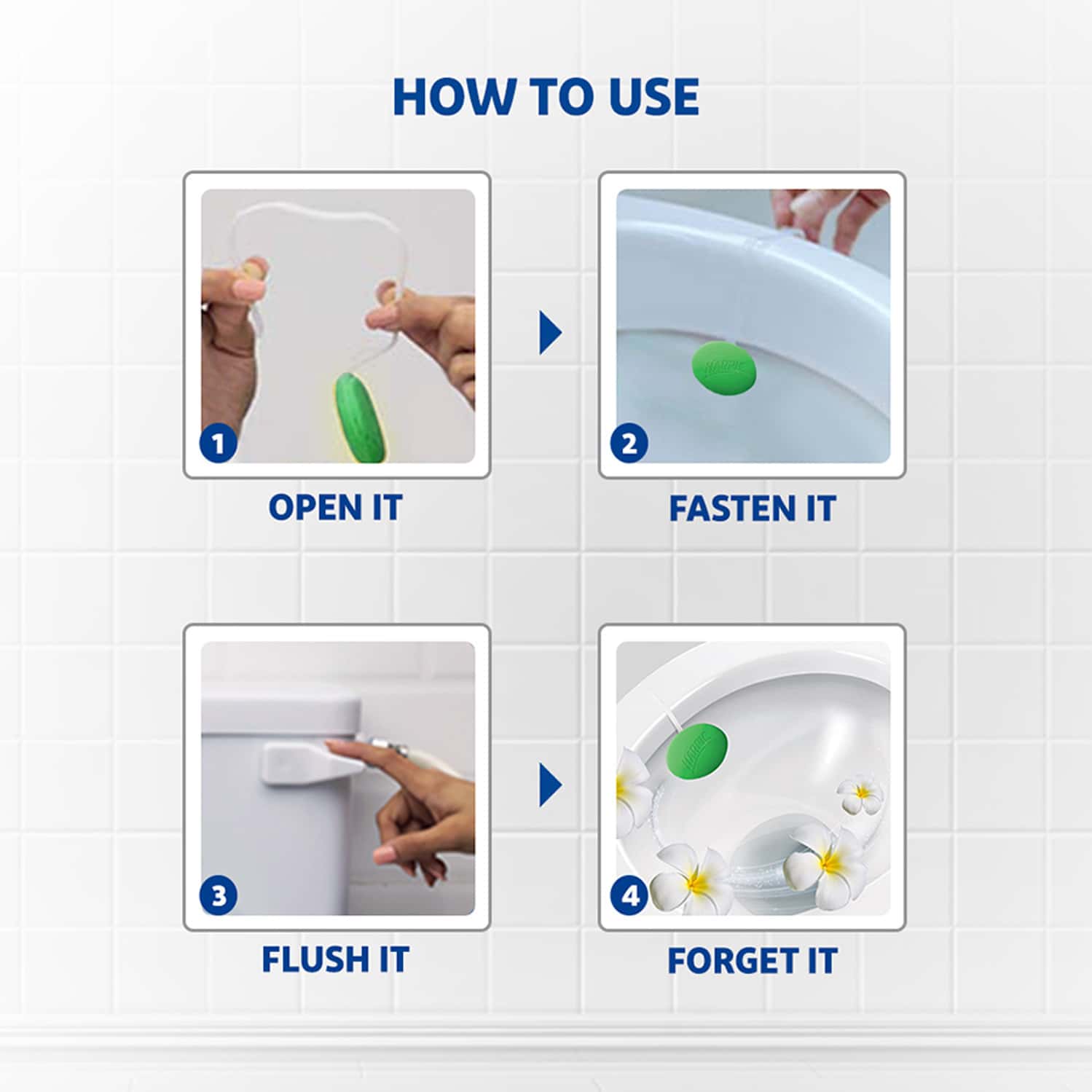 Buy HARPIC HYGIENIC JASMINE TOILET BLOCK PACKET OF 26 G Online & Get ...