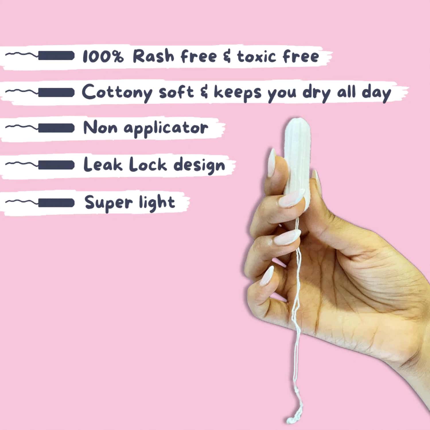 Buy LEMME BE MEDIUM FLOW TAMPONS (BOX OF 8) 100% COTTON CERTIFIED ...