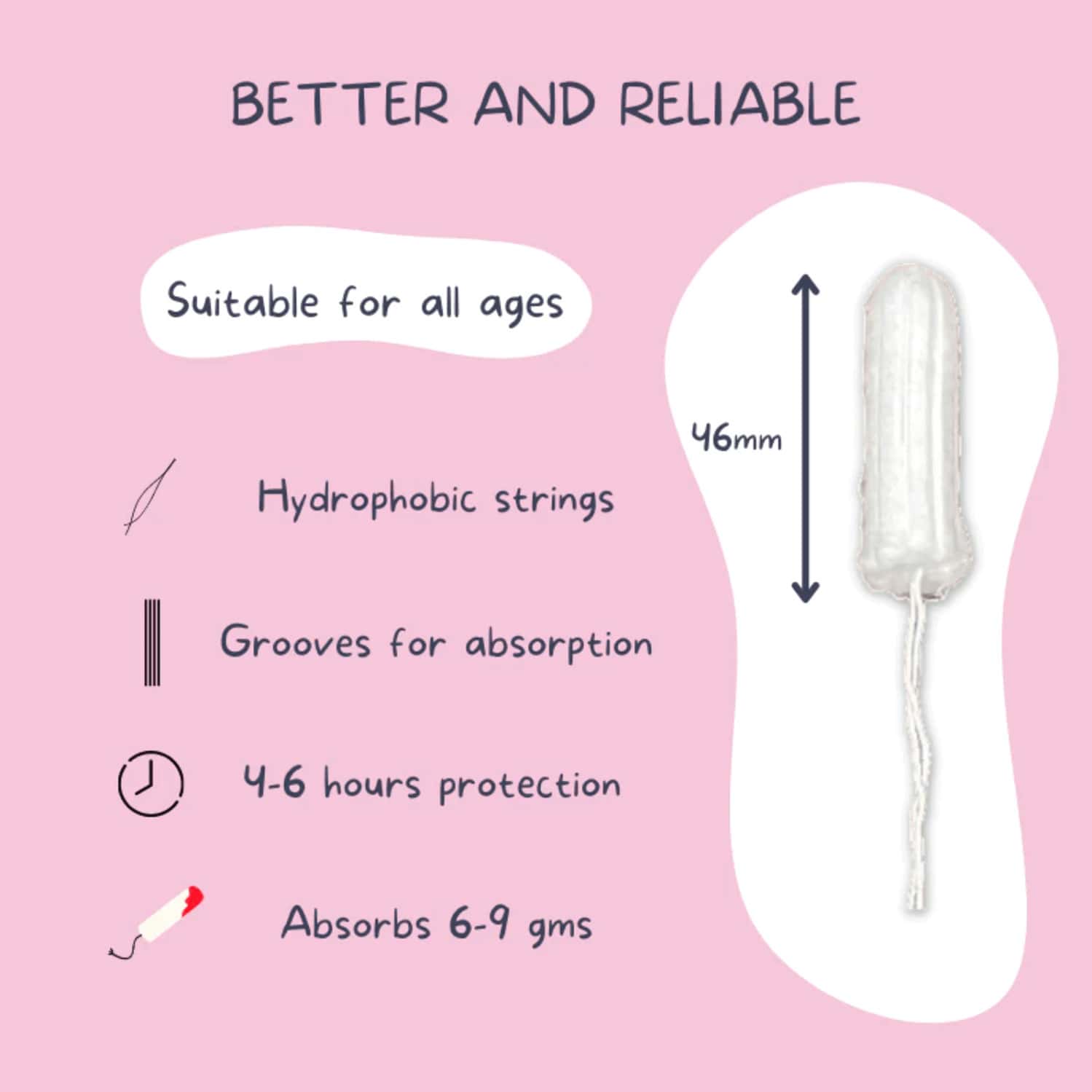 Buy LEMME BE MEDIUM FLOW TAMPONS (BOX OF 8) 100% COTTON CERTIFIED ...