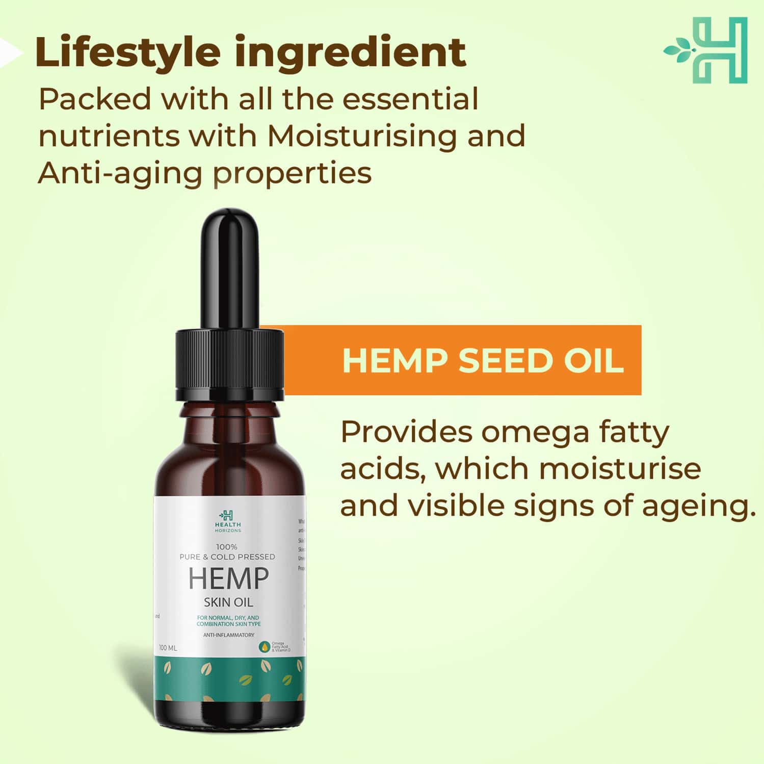 Buy HEALTH HORIZONS COLD PRESSED HEMP OIL FOR MASSAGE|OMEGA 6 & 3, IRON ...