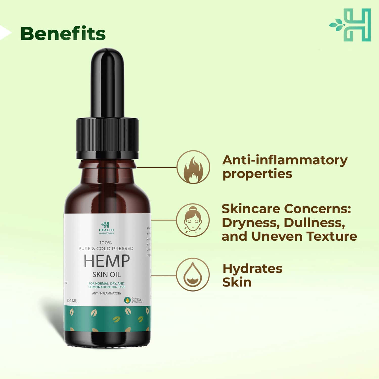 Buy HEALTH HORIZONS COLD PRESSED HEMP OIL FOR MASSAGE|OMEGA 6 & 3, IRON ...