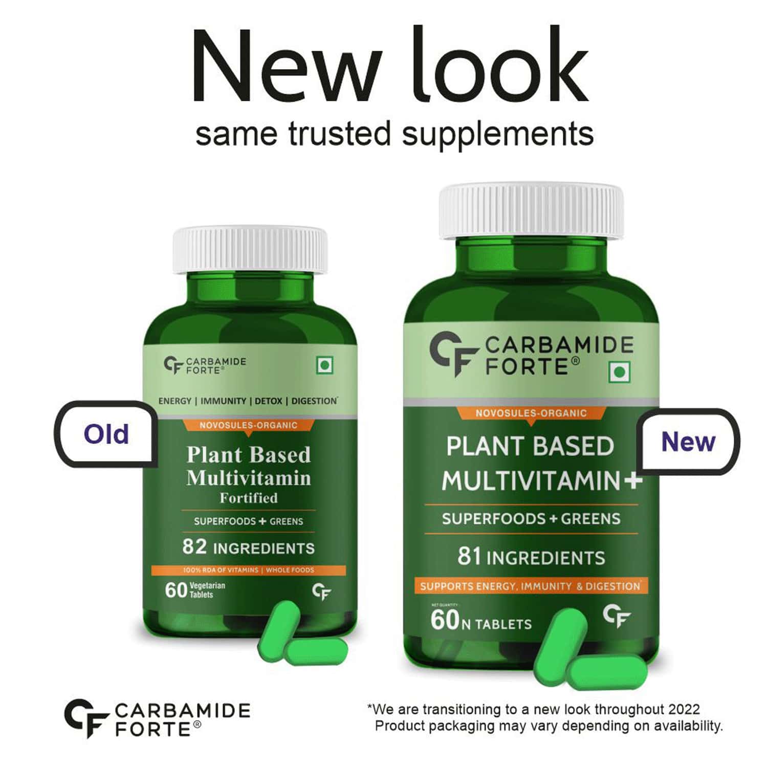 Buy CARBAMIDE FORTE PLANT BASED MULTIVITAMIN WITH 82 INGREDIENTS-60 ...