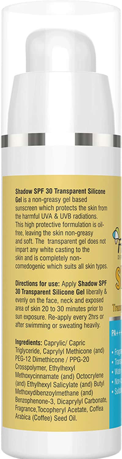Buy FIXDERMA SHADOW SPF 30 TRANSPARENT SILICON GEL 30GM Online & Get ...