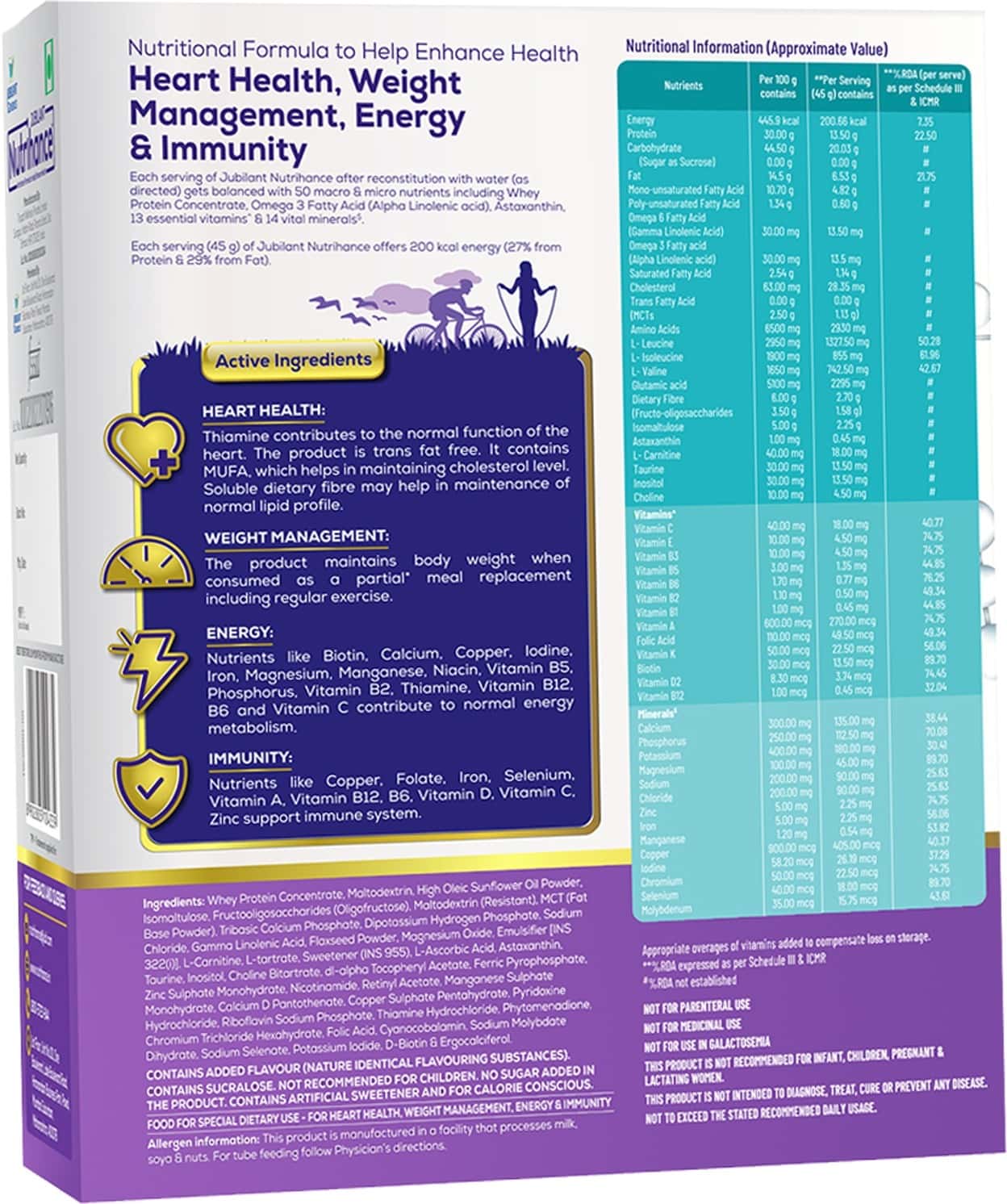 Buy JUBILANT NUTRIHANCE VANILLA NUTRITION DRINK WITH 50 VITAL NUTRIENTS ...