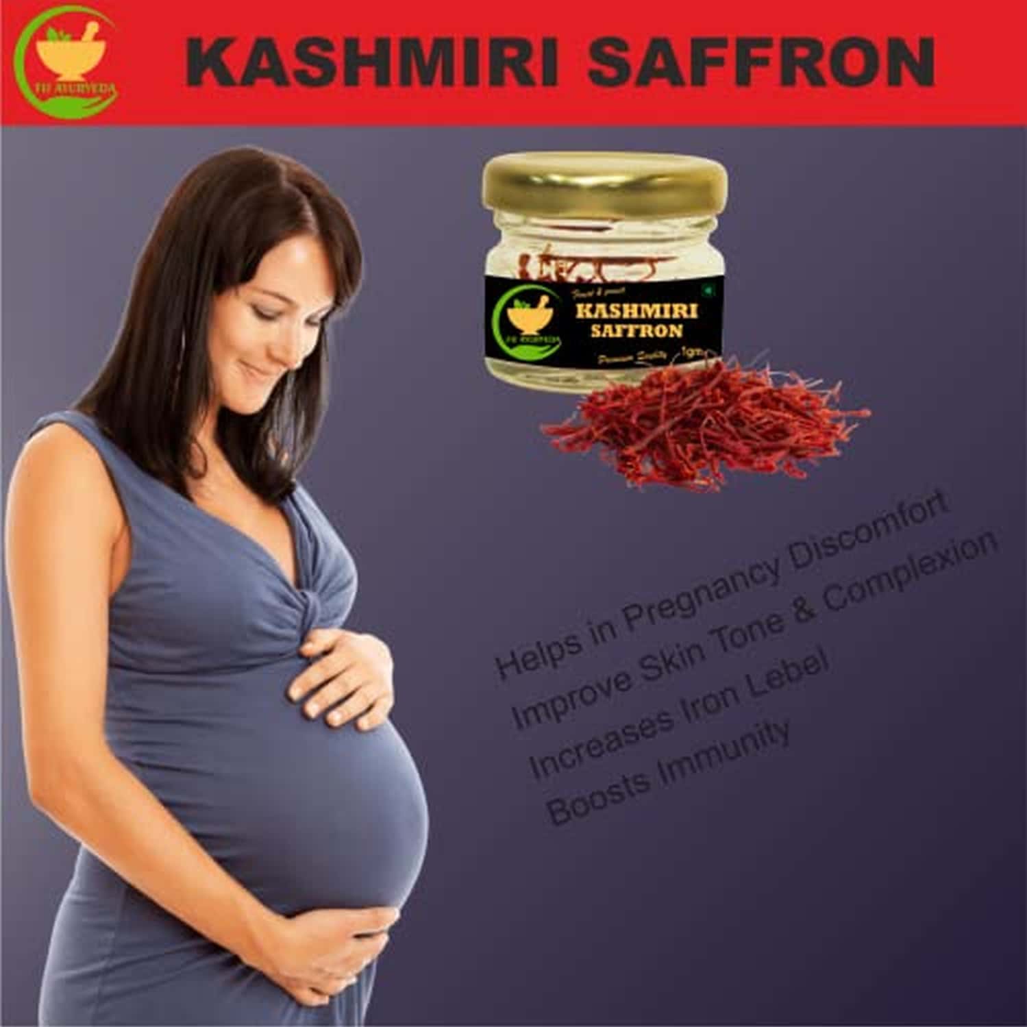Buy FIJ AYURVEDA A++ GRADE PURE & NATURAL KASHMIRI SAFFRON THREADS ...