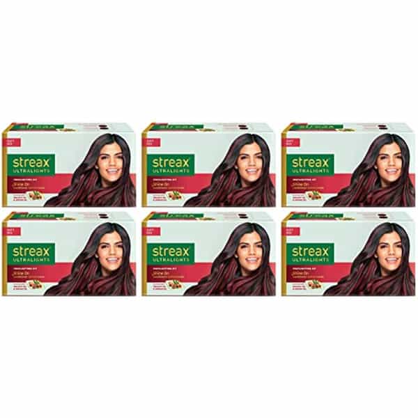 Buy STREAX ULTRALIGHTS HIGHLIGHTING KIT SOFT RED(120ML)PACK OF 6 SOFT ...