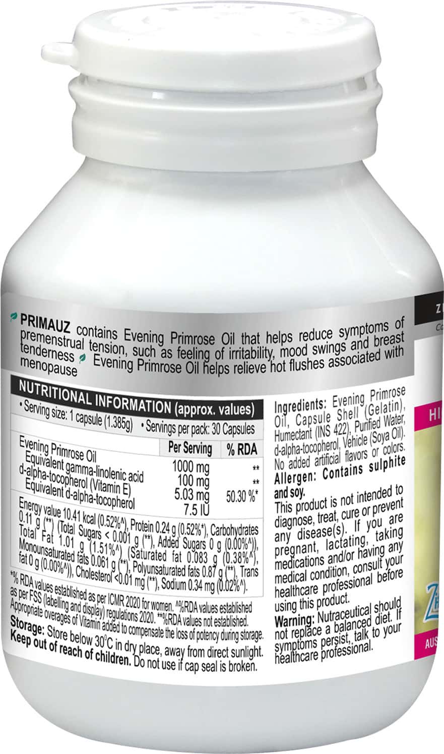 Buy PRIMAUZ BOTTLE OF 30'S CAPSULES Online & Get Upto 60% OFF at PharmEasy