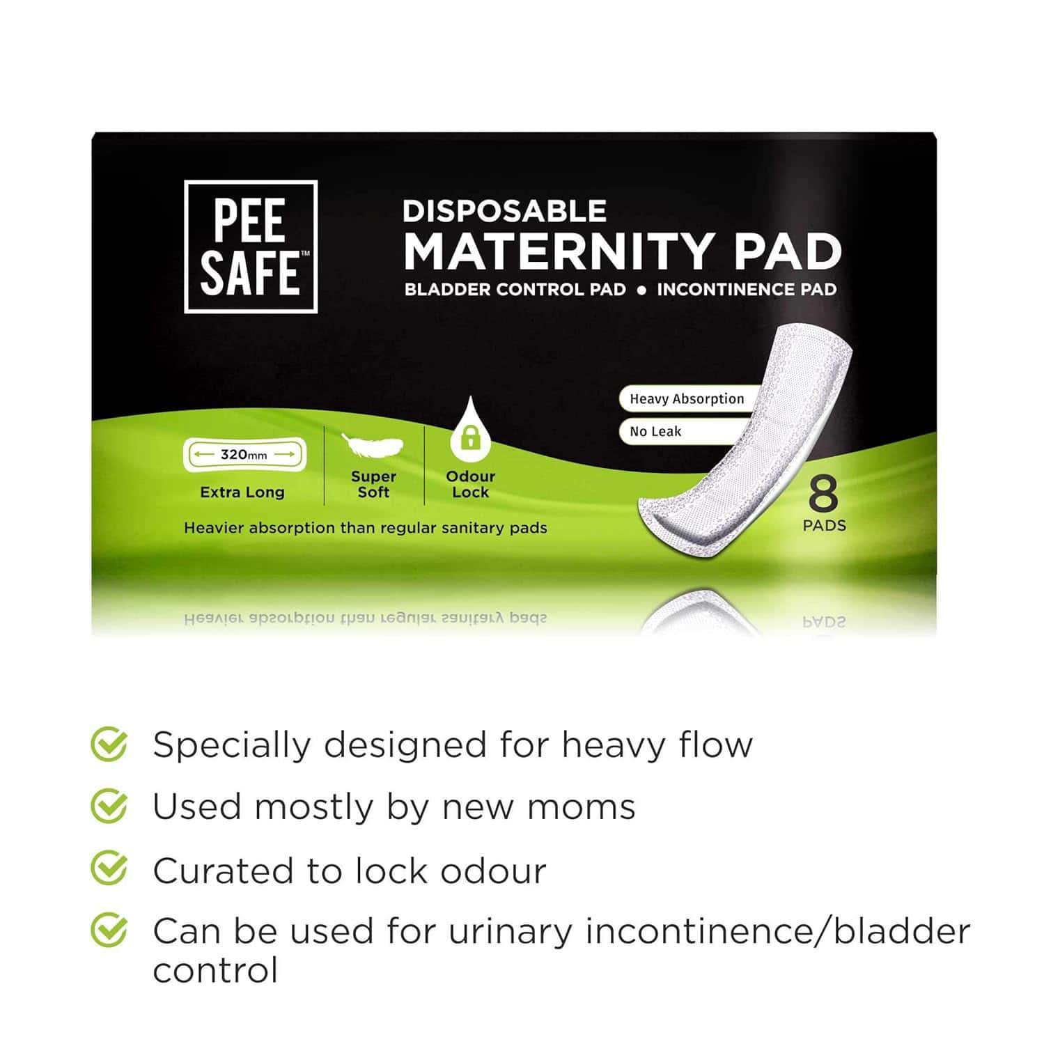 Buy PEE SAFE DISPOSABLE MATERNITY PAD BLADDER CONTROL PAD INCONTINENCE ...