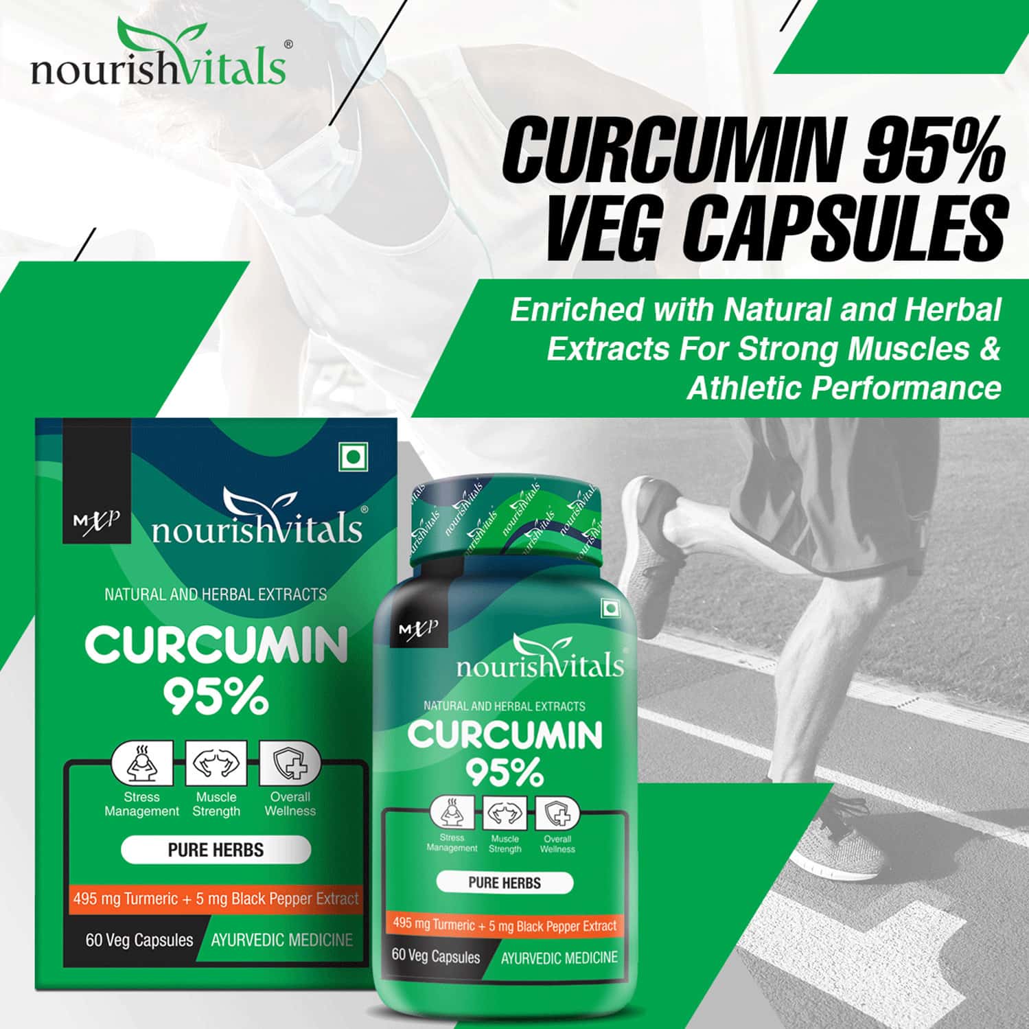 Buy NOURISHVITALS CURCUMIN 95% CURCUMINOIDS 500 MG TURMERIC WITH ...