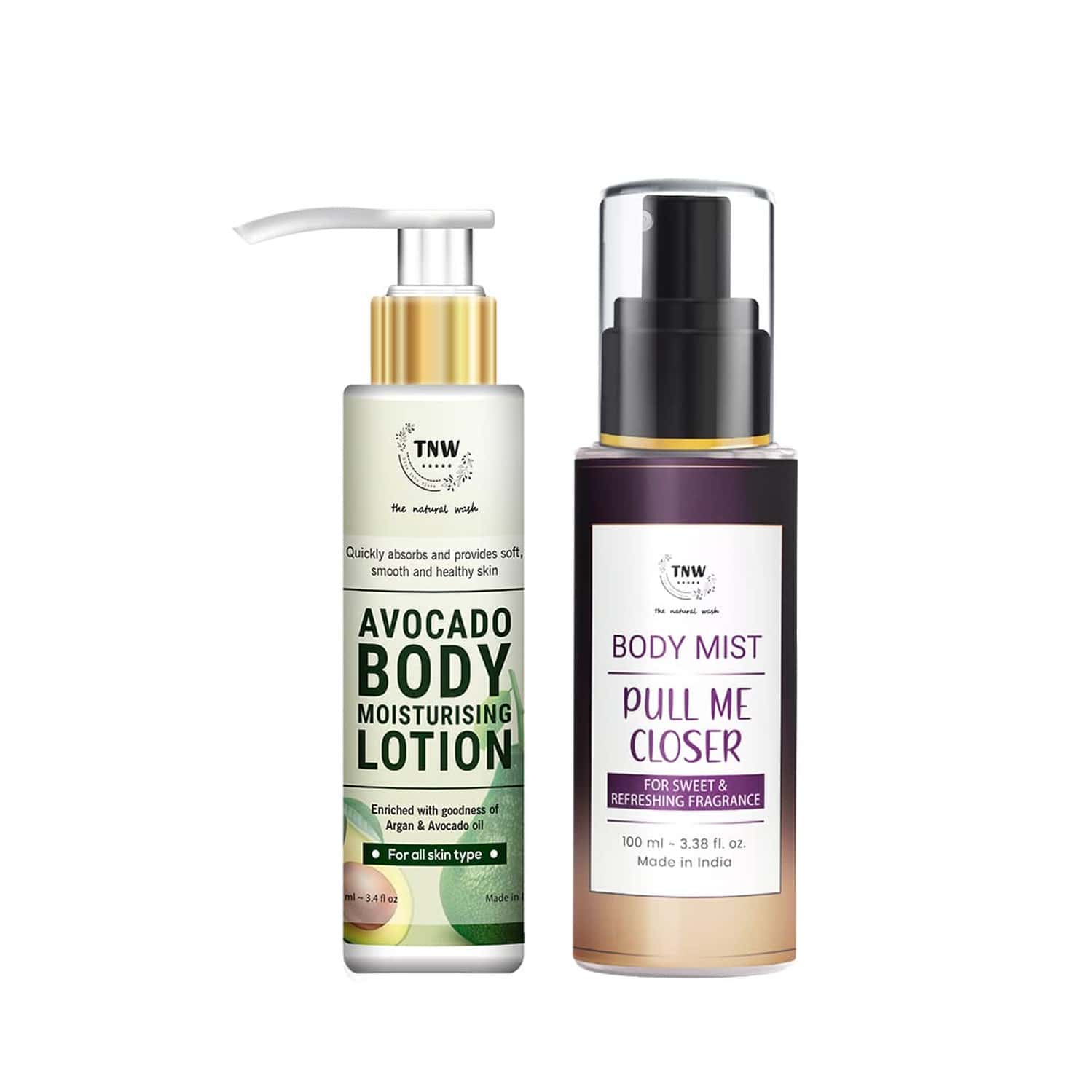 Buy TNW-THE NATURAL WASH COMBO WITH PULL ME CLOSER BODY MIST AND AVOCADO BODY LOTION Online ...