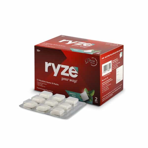 Buy RYZE NICOTINE GUM 2MG | SOFT CHEW | EASY ON THROAT I FROSTY MINT (9 GUMS PER STRIP | PACK OF ...