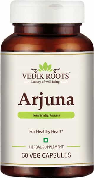 Buy VEDIKROOTS ARJUNA 60 CAPSULES 450 MG 100% ORGANIC | TERMINALIA ...
