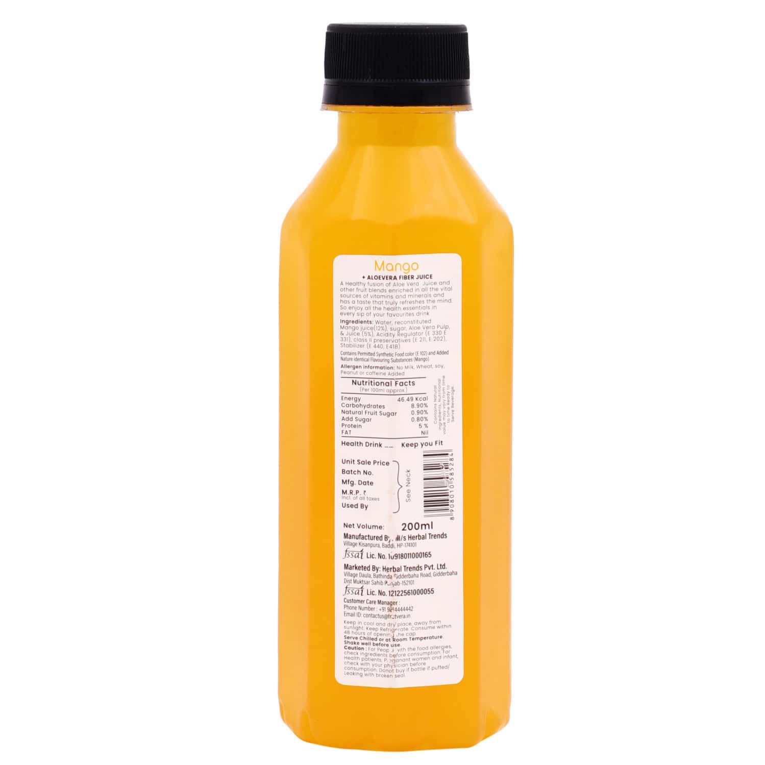 Buy FRUT VERA MANGO ALOVERA PULP DRINK (200ML) Online & Get Upto 60% ...