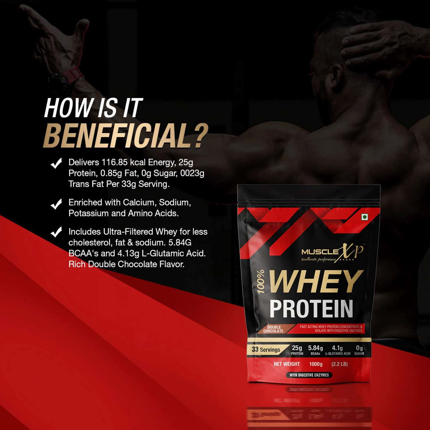 Buy MUSCLEXP 100% WHEY PROTEIN WITH DIGESTIVE ENZYME - 1KG POUCH DOUBLE ...