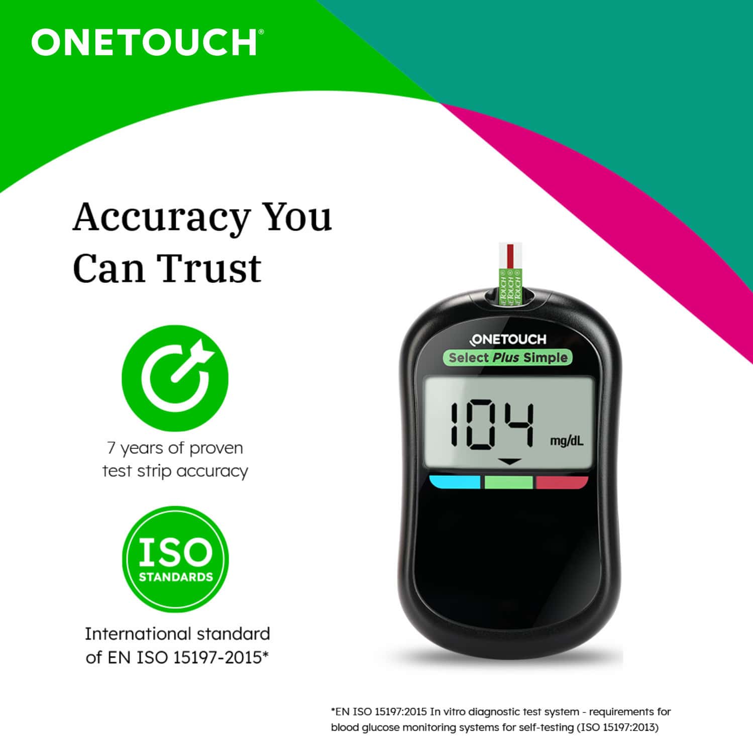 Buy ONETOUCH SELECT PLUS SIMPLE GLUCOMETER COMBO WITH 50 TEST STRIPS ...