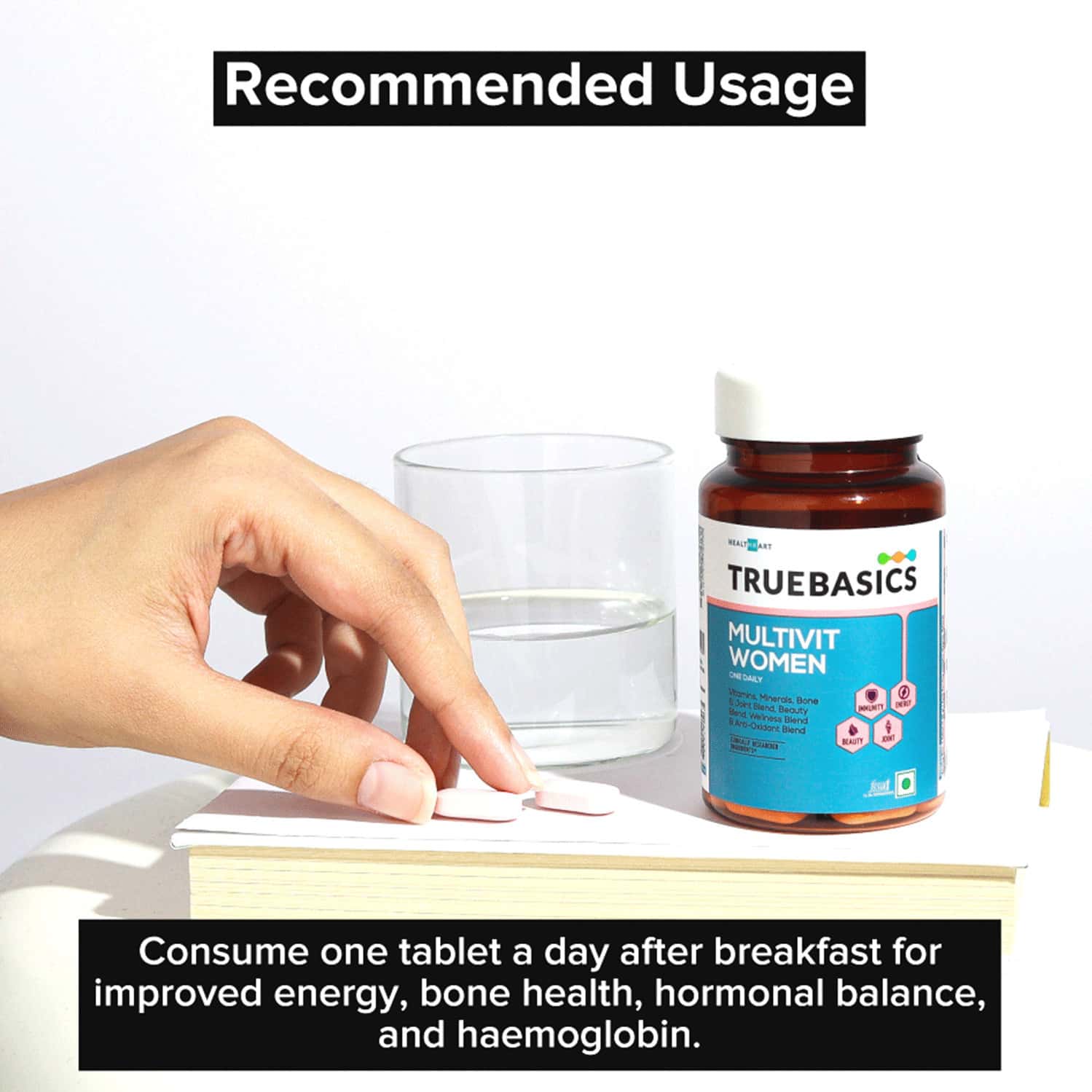 Buy TRUEBASICS MULTIVIT WOMEN ONE DAILY MULTIVITAMINS MULTIMINERALS ...