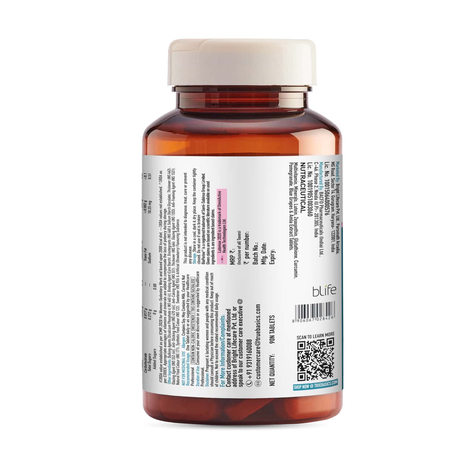 Buy TRUEBASICS MULTIVIT WOMEN ONE DAILY MULTIVITAMINS MULTIMINERALS ...