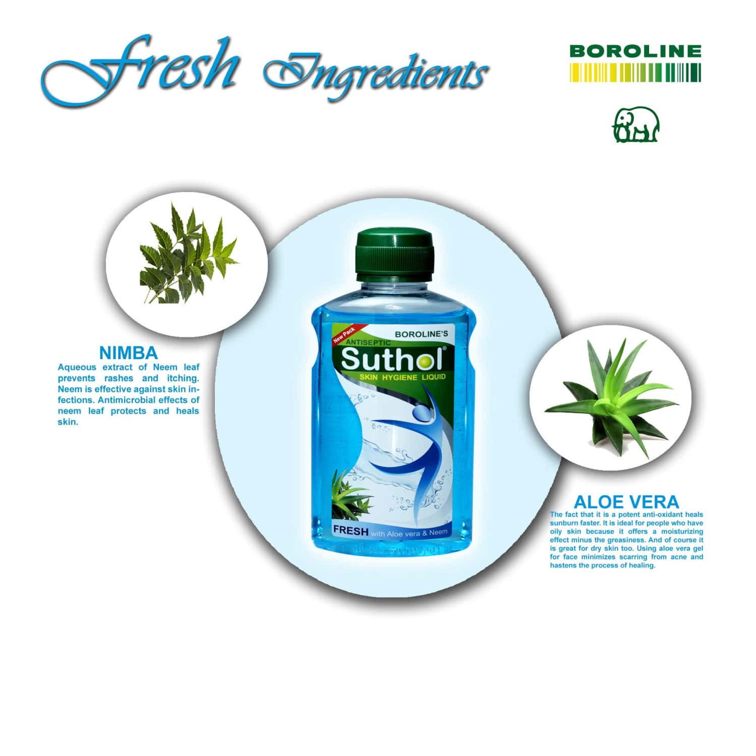 Buy BOROLINE'S SUTHOL ACTIVE ALOE VERA 2X200ML WITH ACTIVE CHANDAN ...