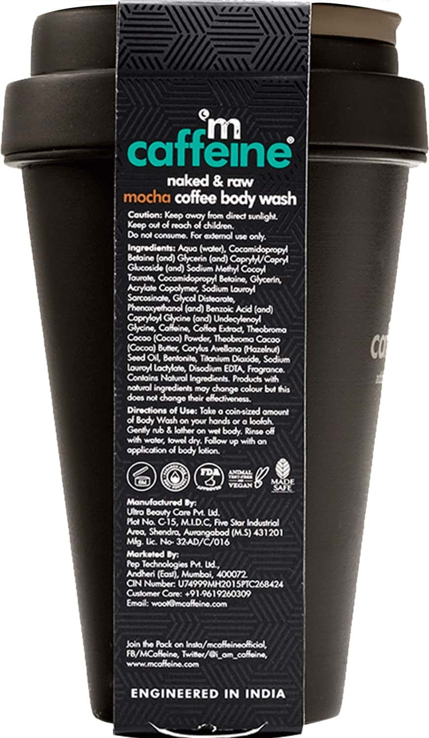 Buy MCAFFEINE MOCHA DE-STRESS COFFEE BODY WASH WITH COCOA BUTTER ...