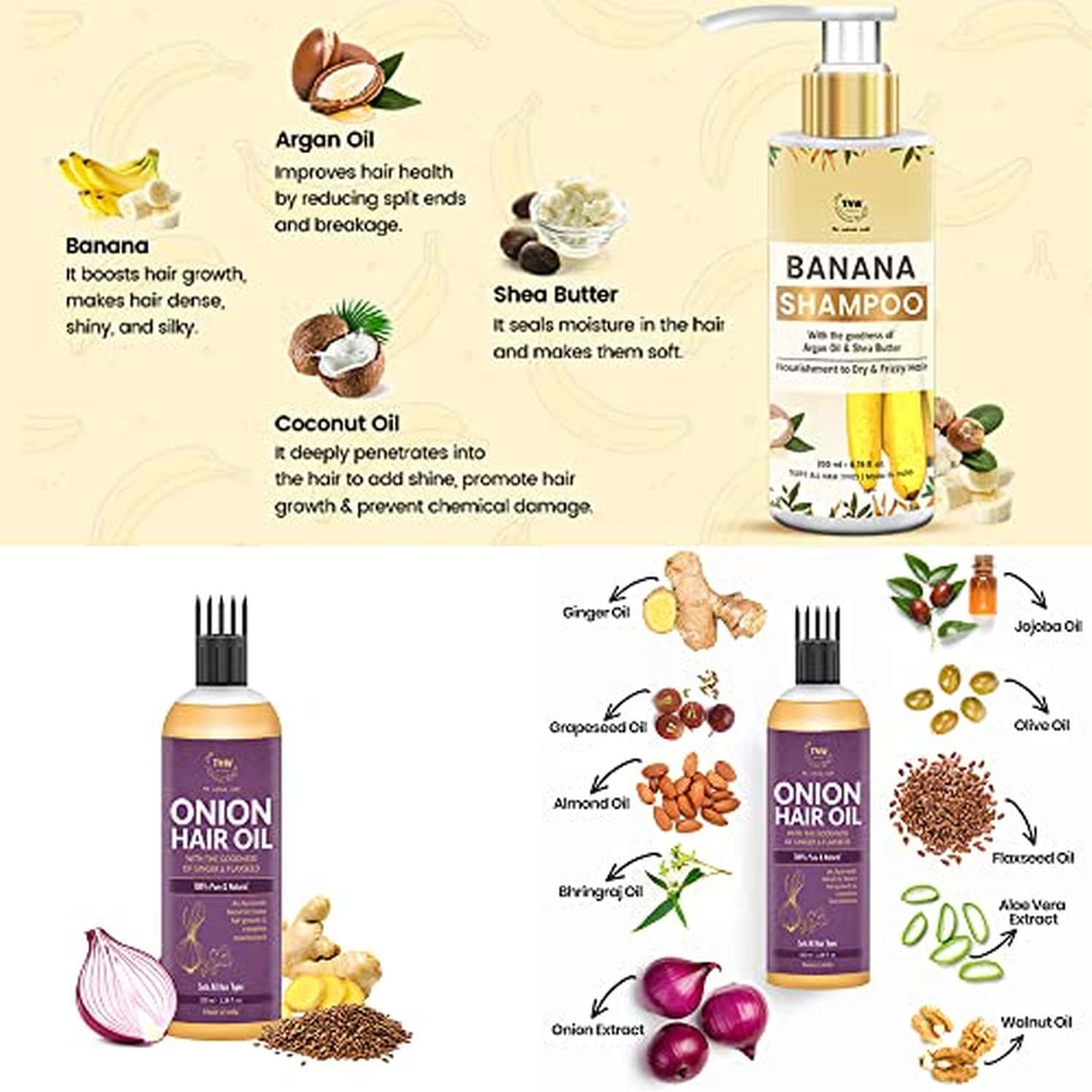 Buy TNW-THE NATURAL WASH ONION OIL AND BANANA SHAMPOO | CLARIFYING ...