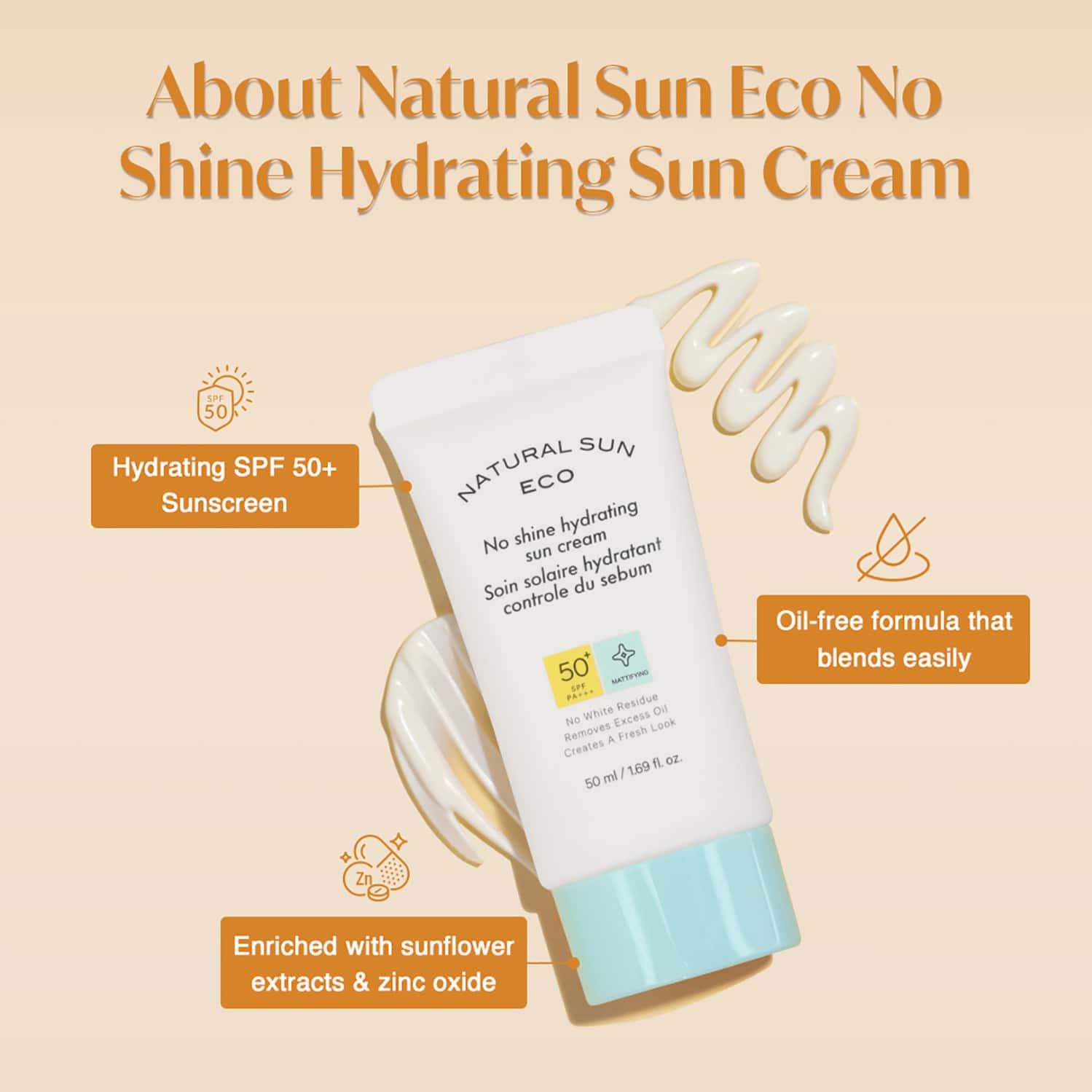 Buy THE FACE SHOP NATURALSUN ECO NO SHINE HYDRATING SUN CREAM Online ...