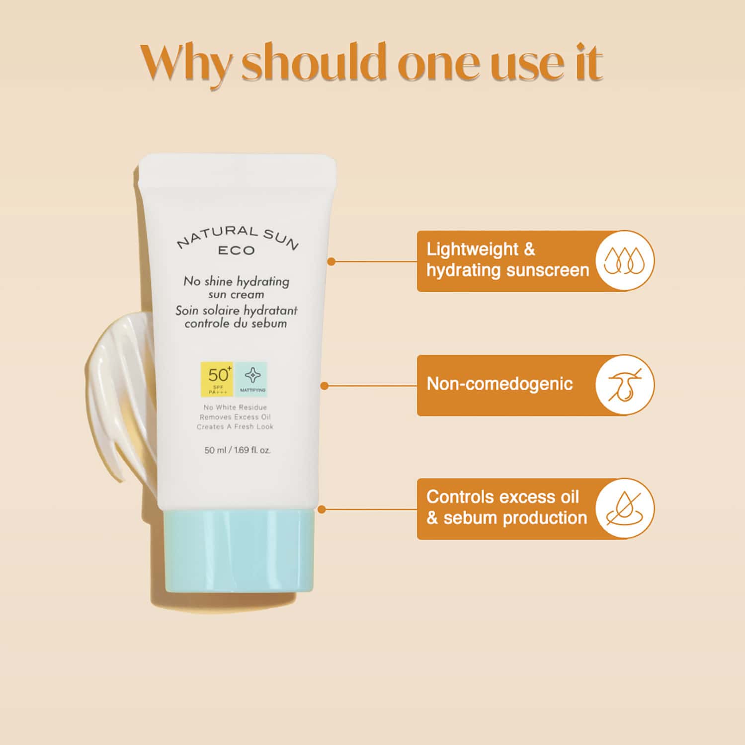 Buy THE FACE SHOP NATURALSUN ECO NO SHINE HYDRATING SUN CREAM Online ...
