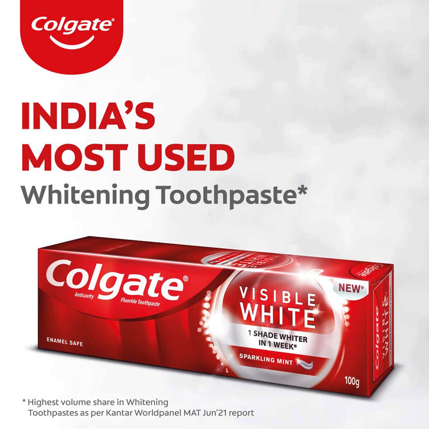 Buy COLGATE VISIBLE WHITE TEETH WHITENING TOOTHPASTE - 100G X 4 - 400G ...