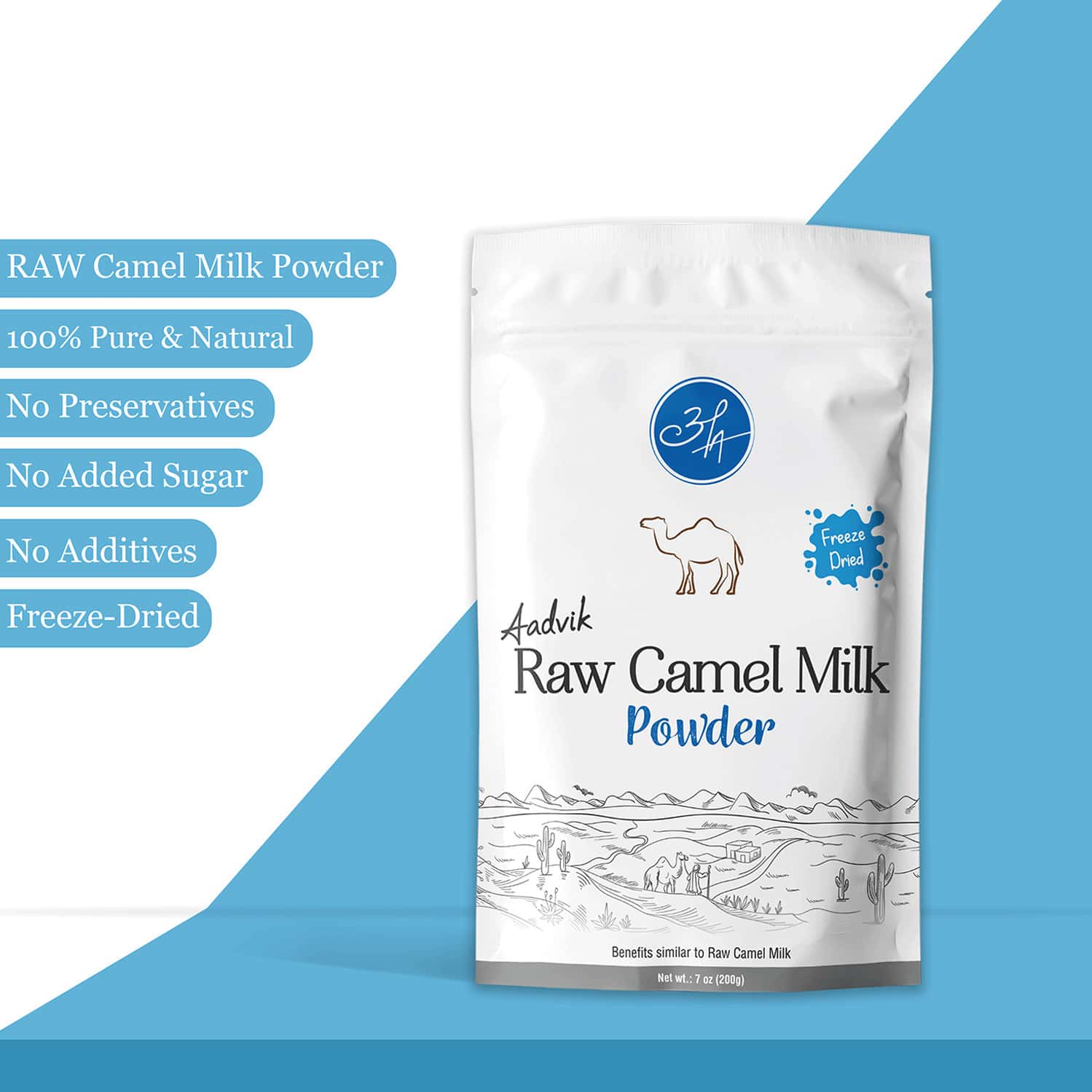 Buy AADVIK RAW CAMEL MILK POWDER MADE FROM UNPASTEURIZED CAMEL MILK ...
