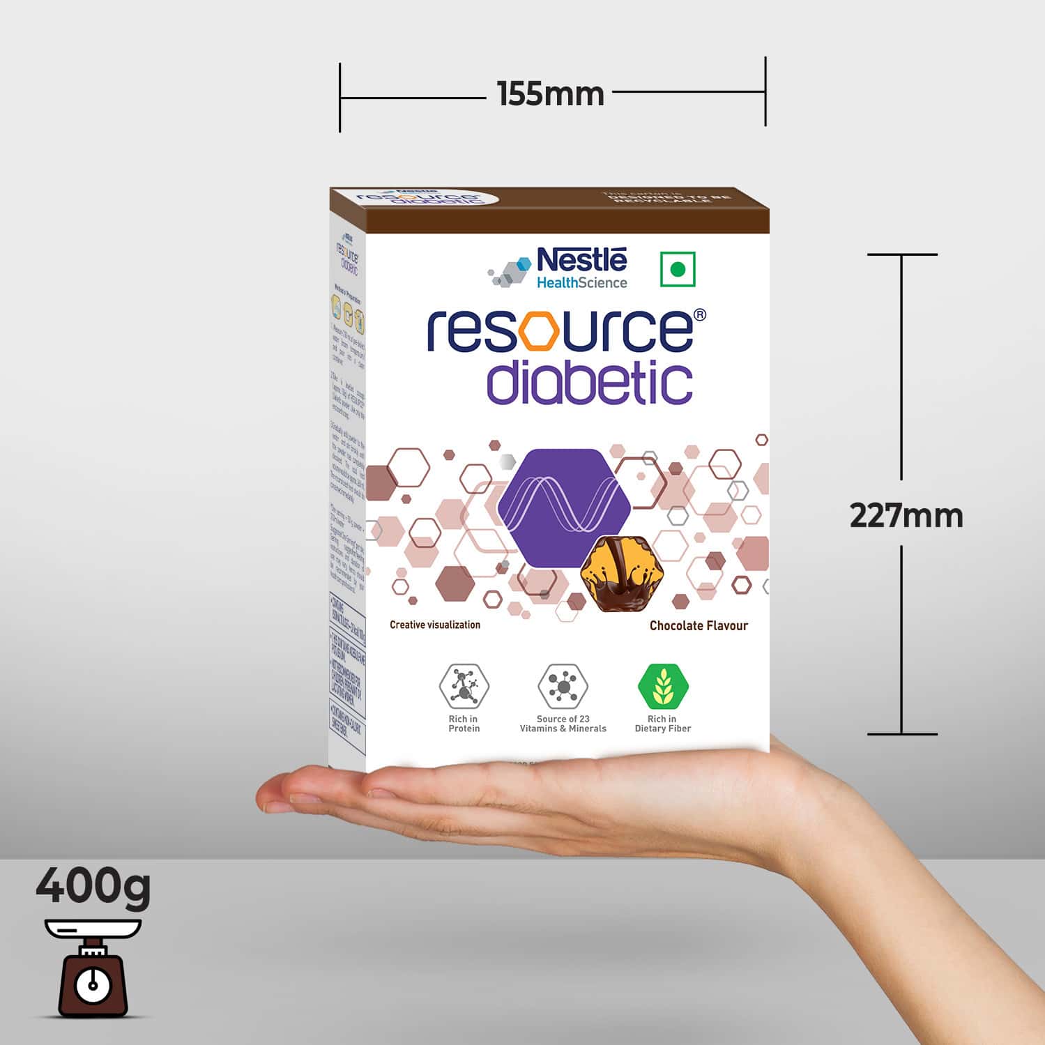 Buy NESTLE RESOURCE DIABETIC CHOCOLATE FLAVOUR PROTEIN POWDER BOX OF ...