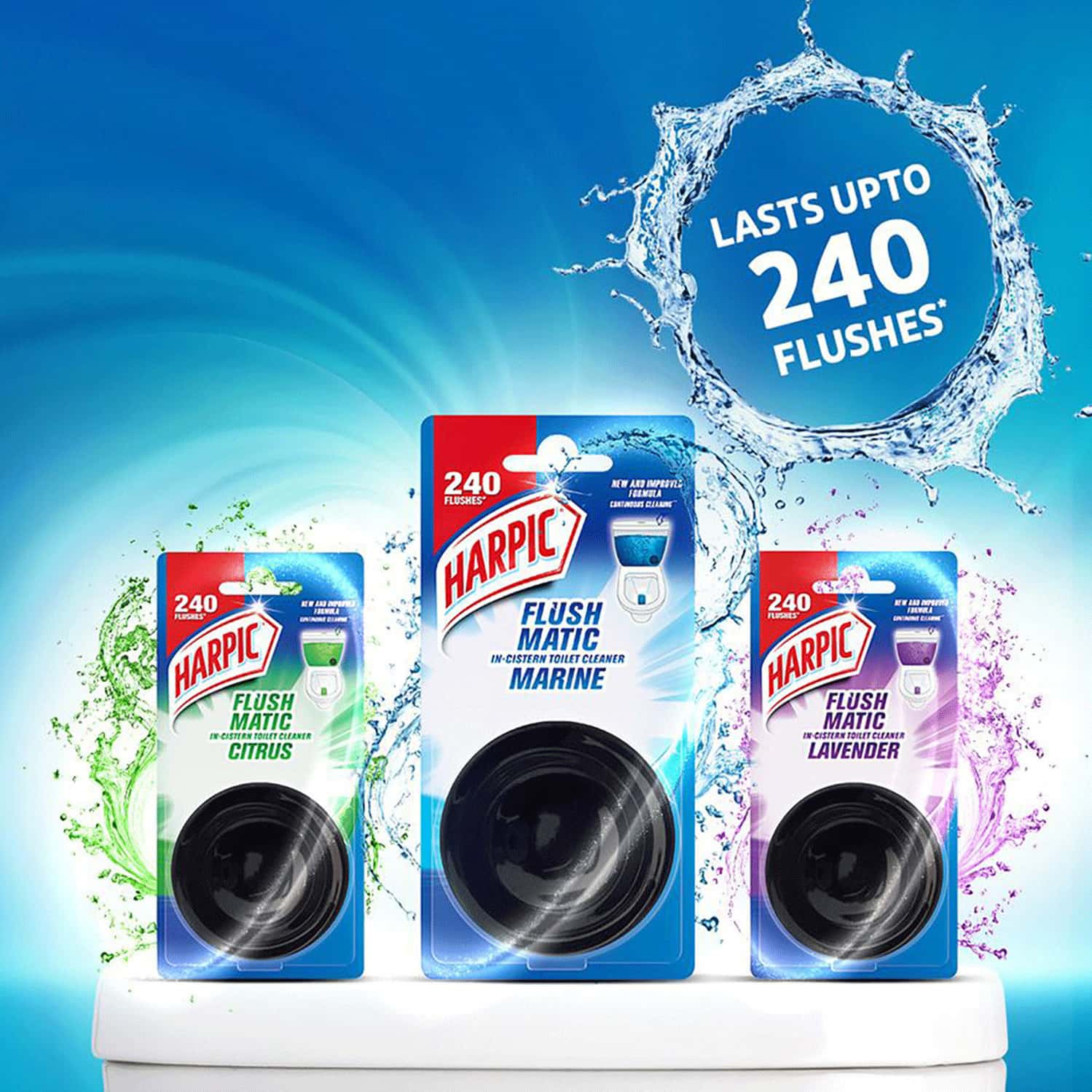 Buy HARPIC FLUSHMATIC PINE TOILET BLOCK PACKET OF 50 G Online & Get ...