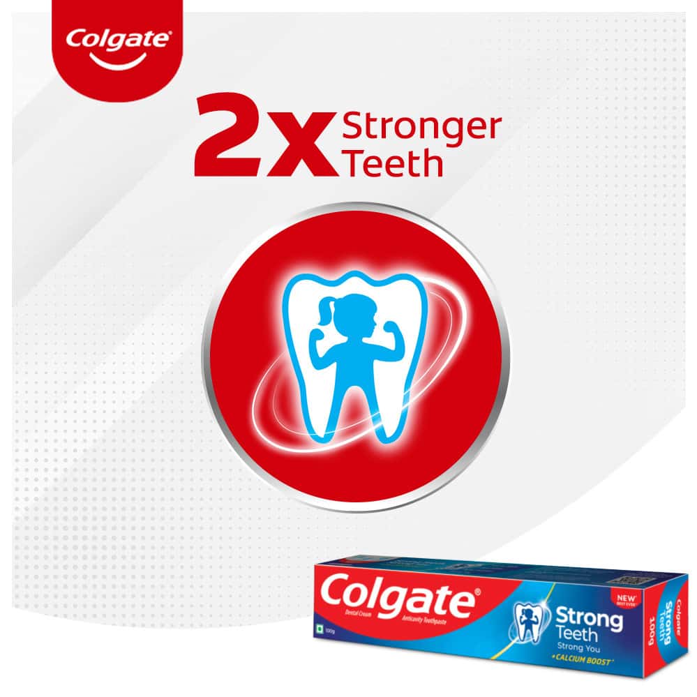 Buy COLGATE STRONG TEETH CAVITY PROTECTION WITH CALCIUM BOOST, INDIA'S ...