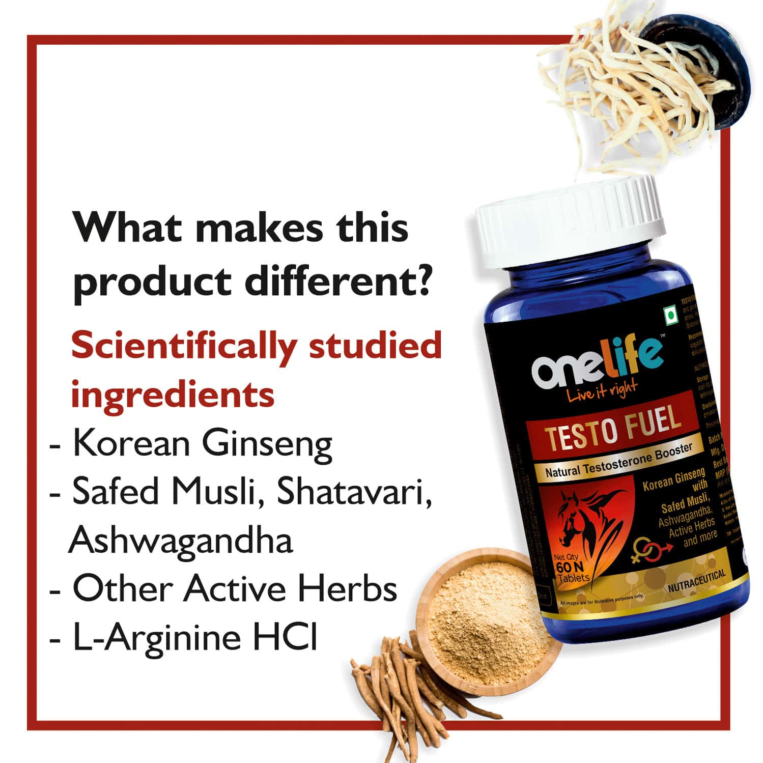 Buy ONELIFE TESTO FUEL - 60 TABLETS Online & Get Upto 60% OFF at PharmEasy