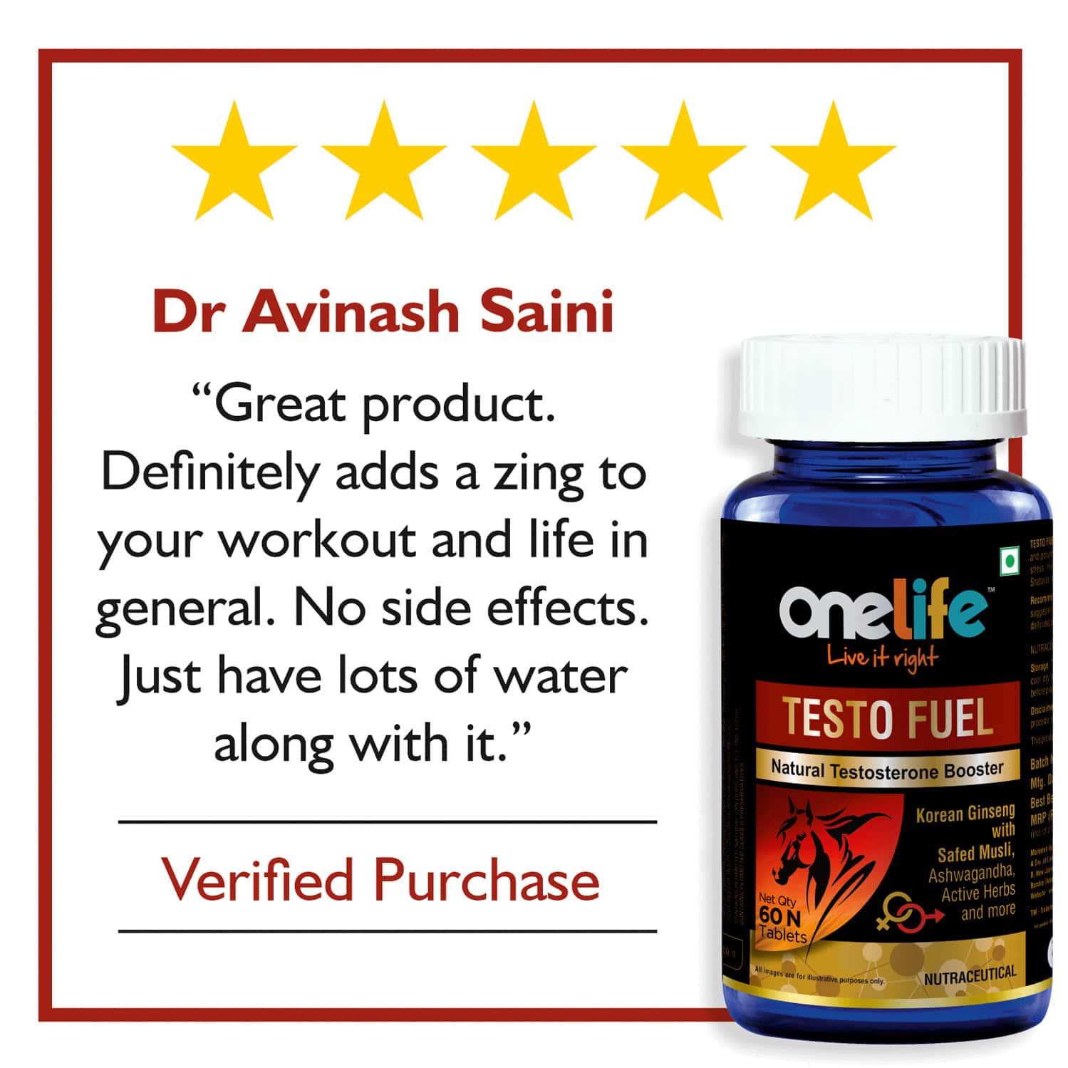 Buy ONELIFE TESTO FUEL - 60 TABLETS Online & Get Upto 60% OFF at PharmEasy