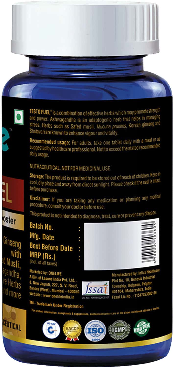 Buy ONELIFE TESTO FUEL - 60 TABLETS Online & Get Upto 60% OFF at PharmEasy