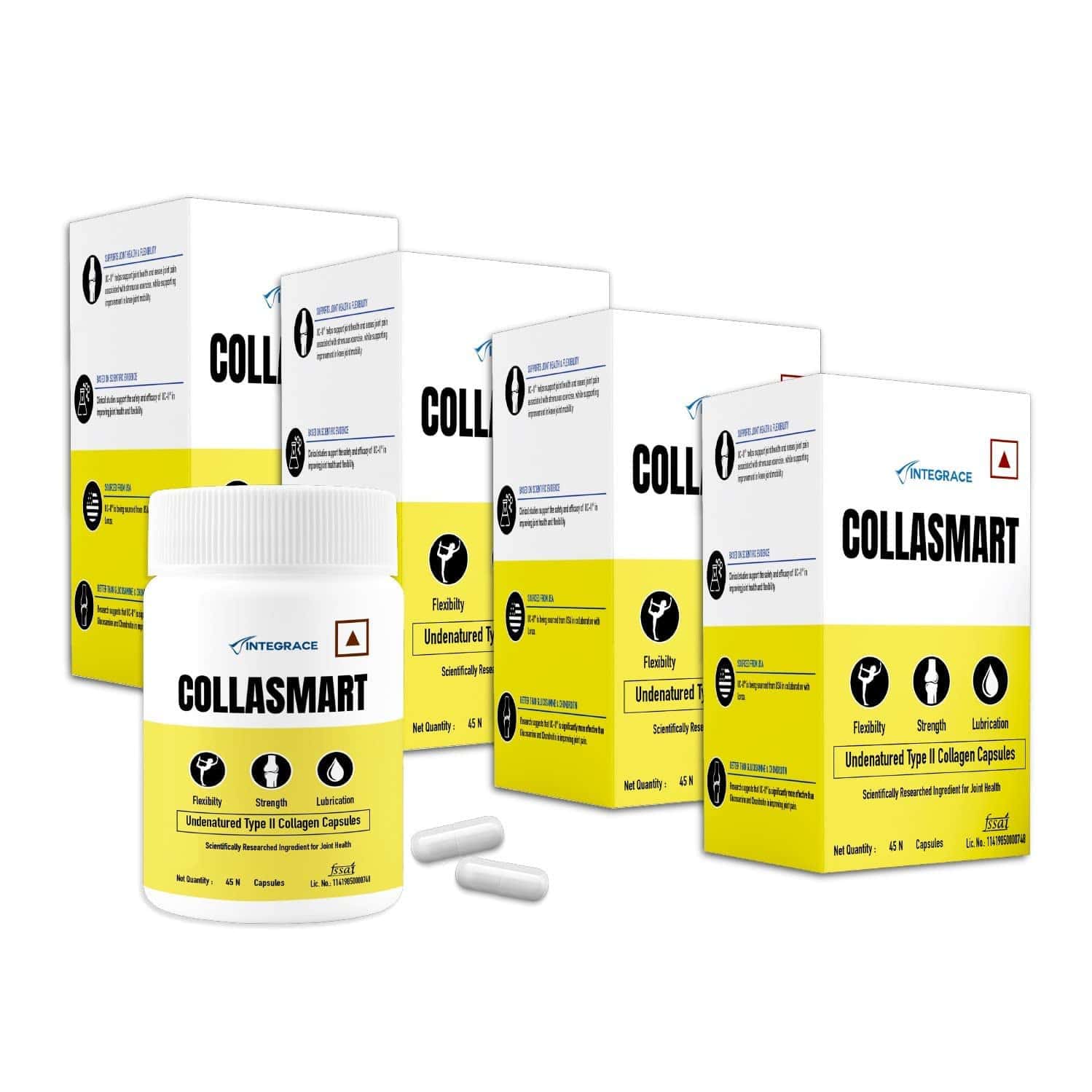 Buy COLLASMART UC-II UNDENATURED TYPE II COLLAGEN CAPSULES | 180 ...