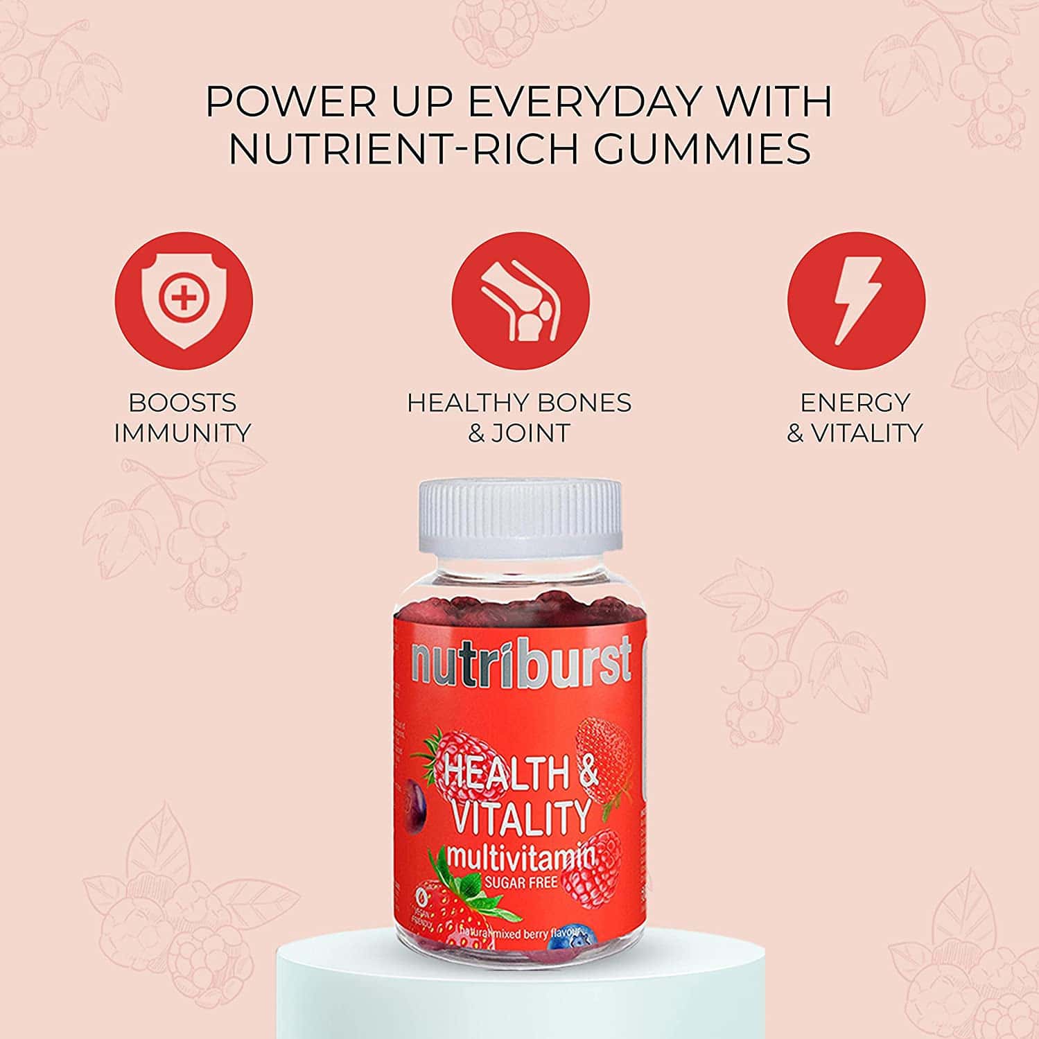 Buy NUTRIBURST - HEALTH & VITALITY | VEGAN & SUGAR-FREE MULTIVITAMIN ...