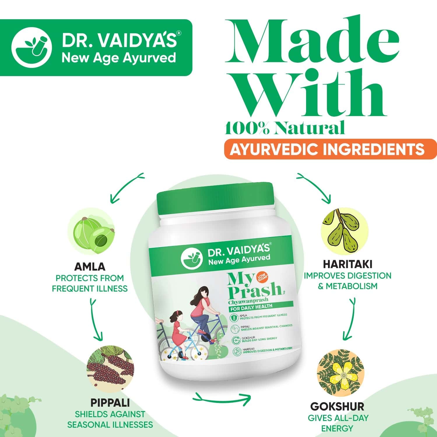 Buy DR VAIDYA'S MY PRASH CHYAWANPRASH FOR DAILY HEALTH-500 GMS Online ...
