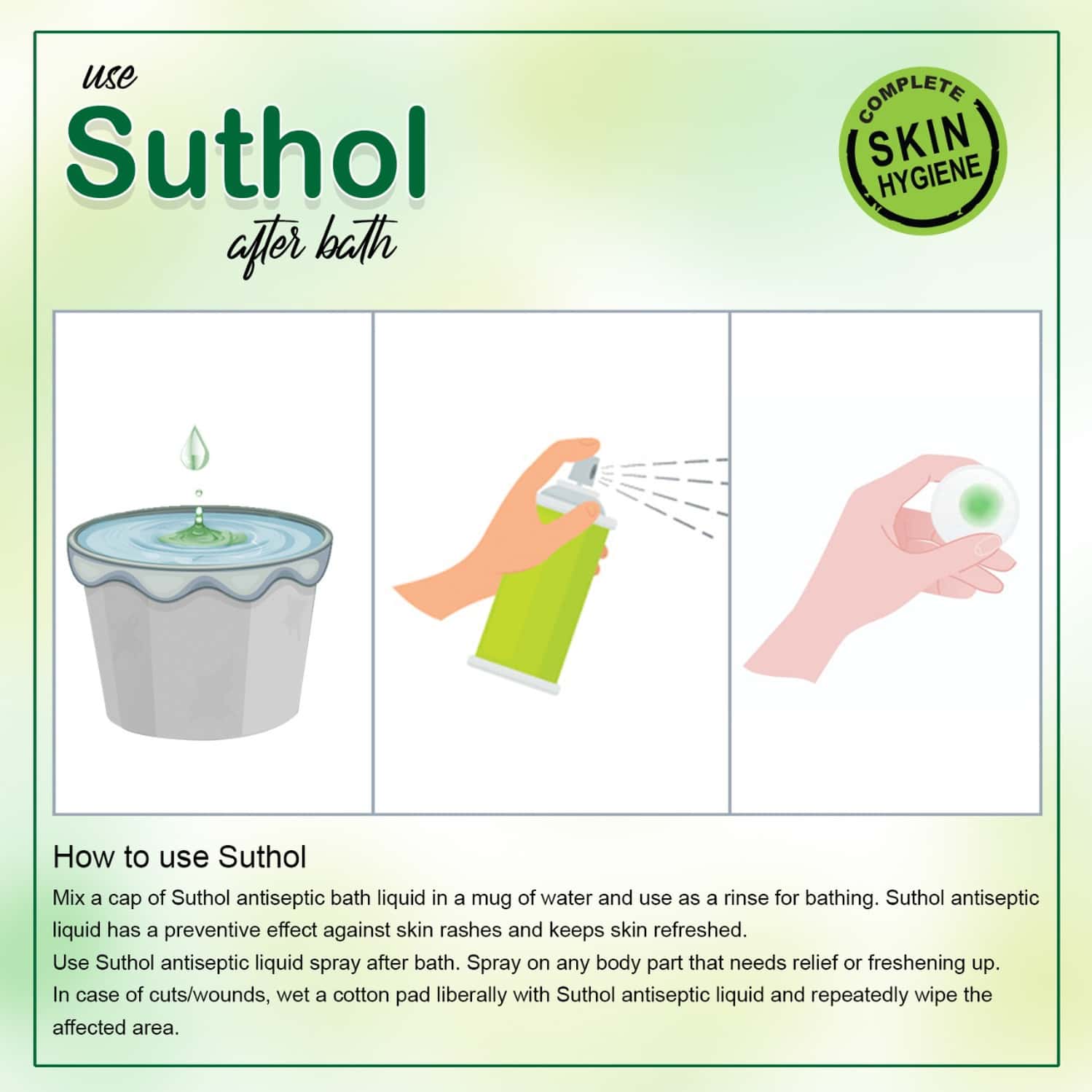 Buy BOROLINE'S SUTHOL ACTIVE NEEM ANTISEPTIC LIQUID DROP 2X200ML WITH ...
