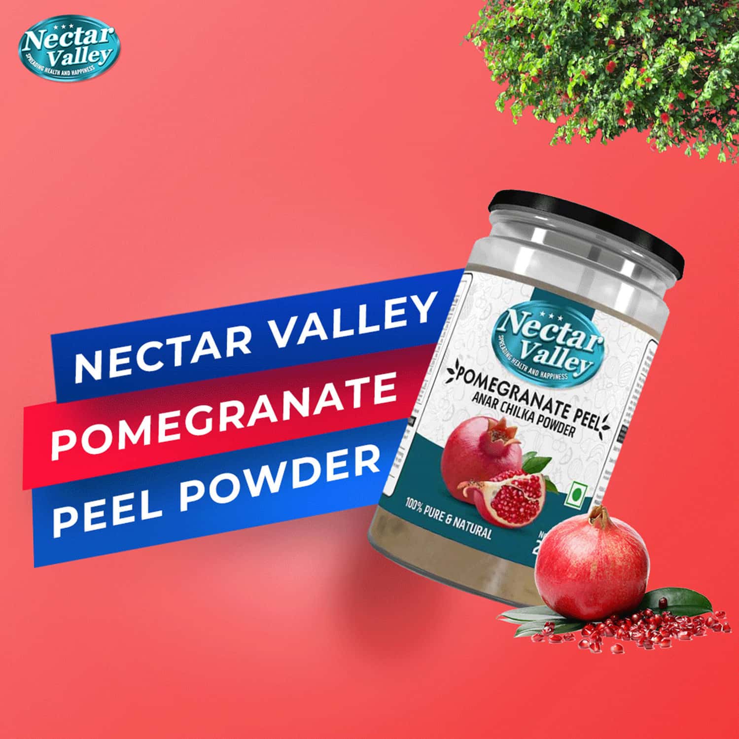 Buy NECTAR VALLEY POMEGRANATE PEEL POWDER (ANAR CHILKA POWDER) FOR ...