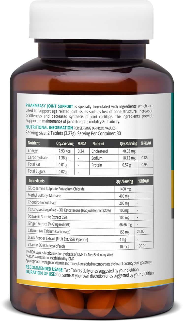 Buy PHARMEASY JOINT SUPPORT - MAINTAINS JOINTS MOBILITY - BONE & JOINT ...