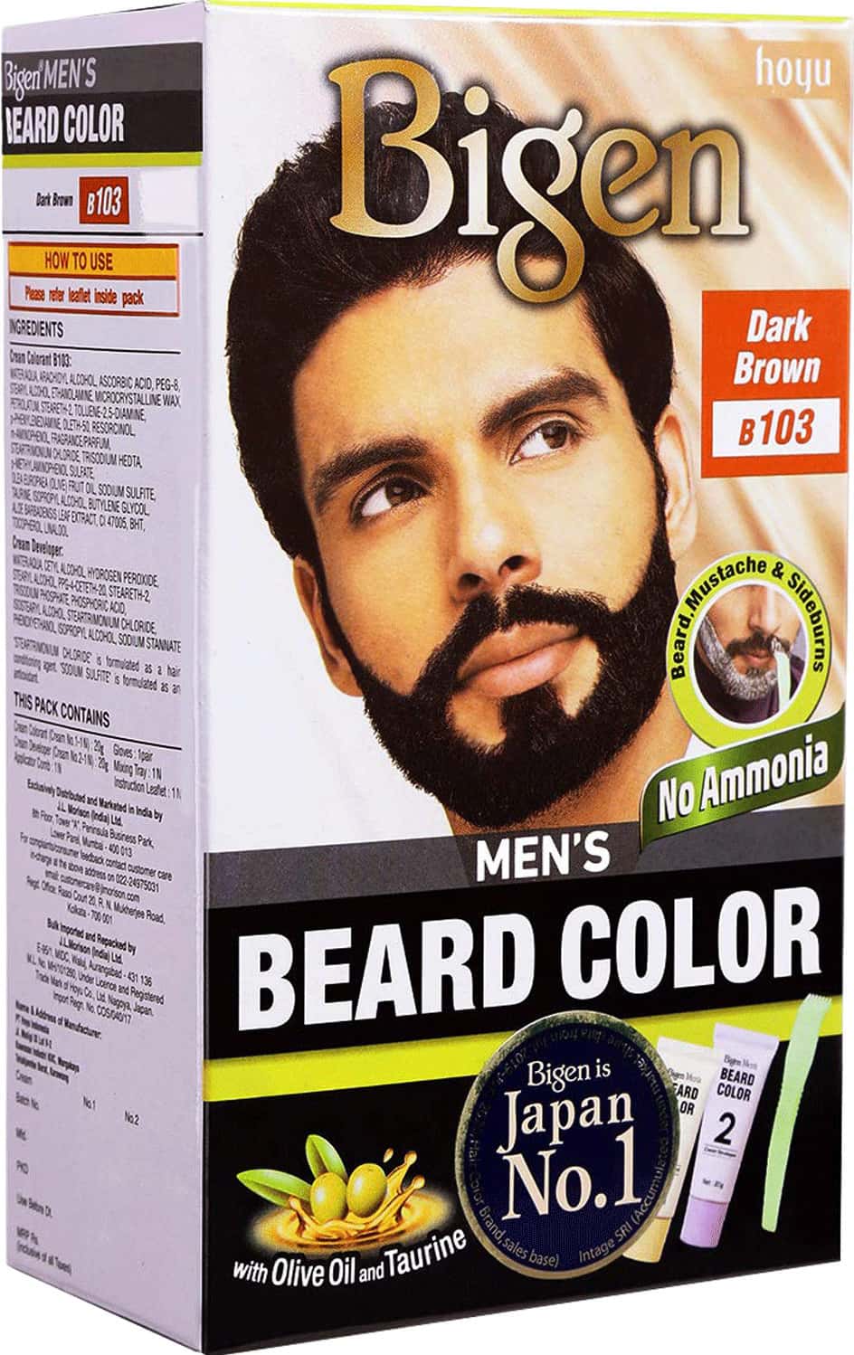 Buy BIGEN MEN'S BEARD COLOR DARK BROWN B103 40G Online & Get Upto 60% ...