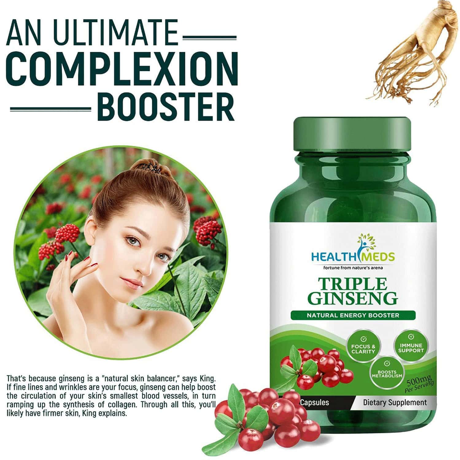 Buy HEALTHMEDS TRIPLE KOREAN RED GINSENG ROOT EXTRACT DIETARY ...