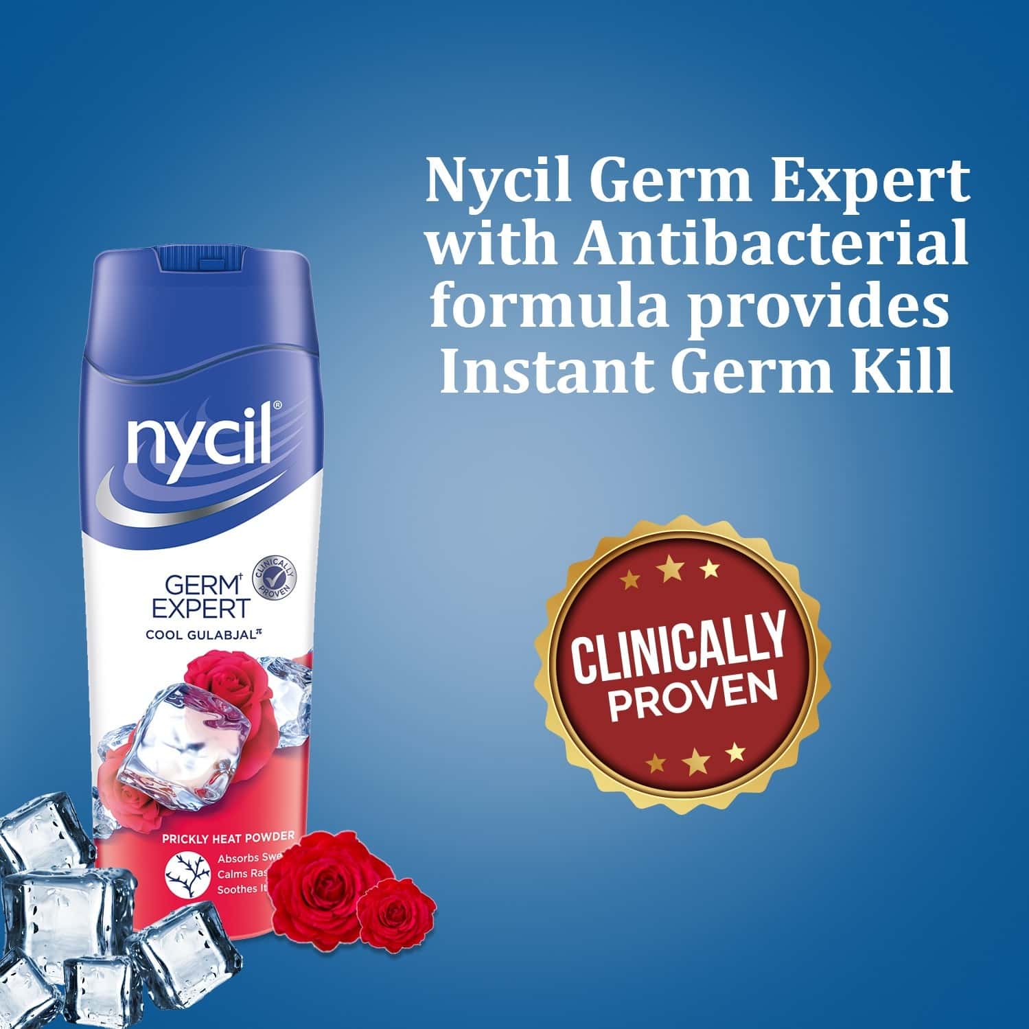 Buy NYCIL COOL GULABJAL PRICKLY HEAT TALCUM POWDER - 75GM Online & Get ...