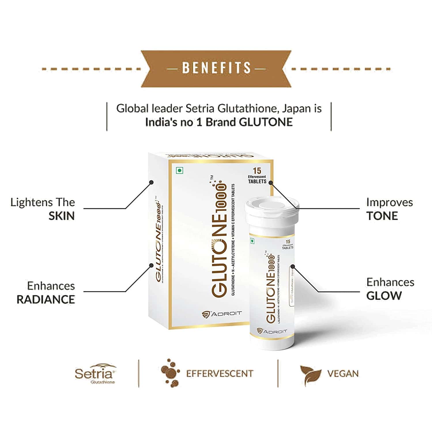 Buy GLUTONE 1000 GLUTATHIONE EFFERVESCENT TABLETS| 15 TABLETS (PACK OF ...